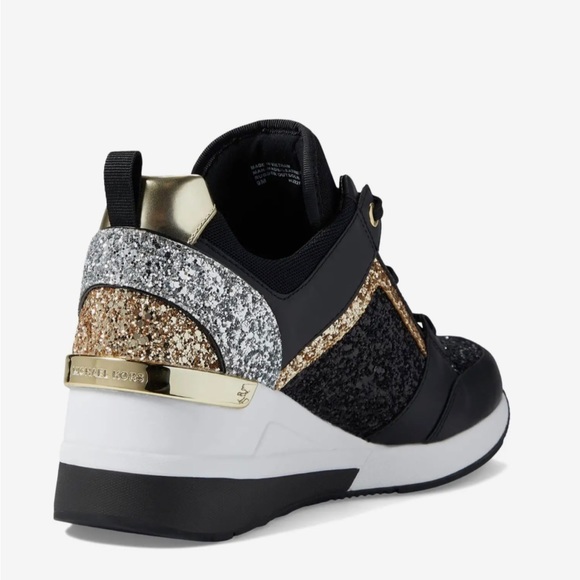 Michael Kors | Shoes | Michael Kors Georgie Trainer Black Snickers ...